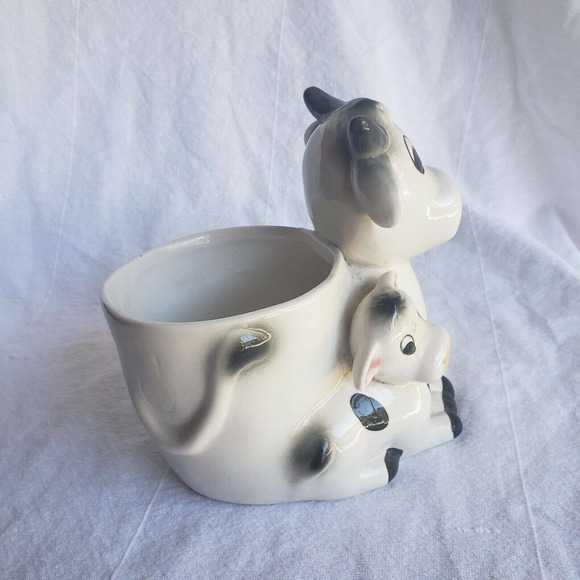 Unbranded | Accents | Vintage Cow And Calf Planters Ceramic Dairy ...